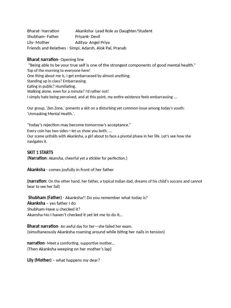 Skit 1 | PDF