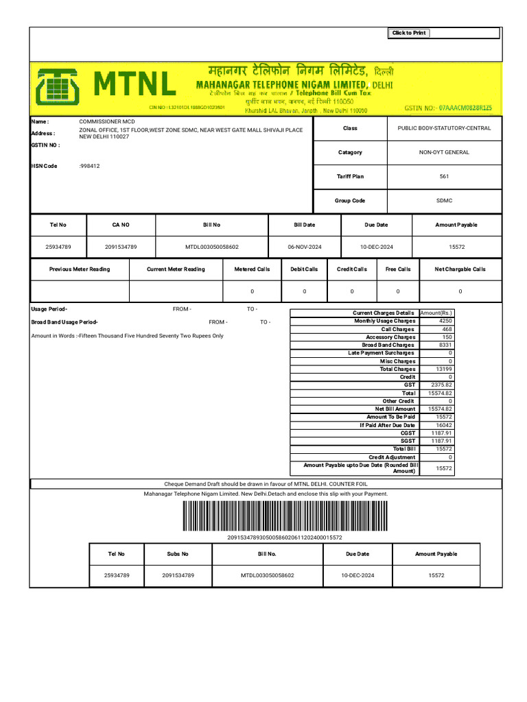 Bill | PDF | Cheque | Payments