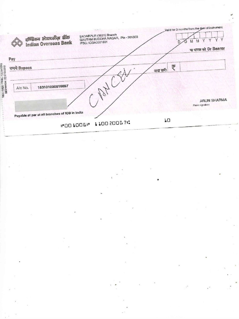 Cheque | PDF