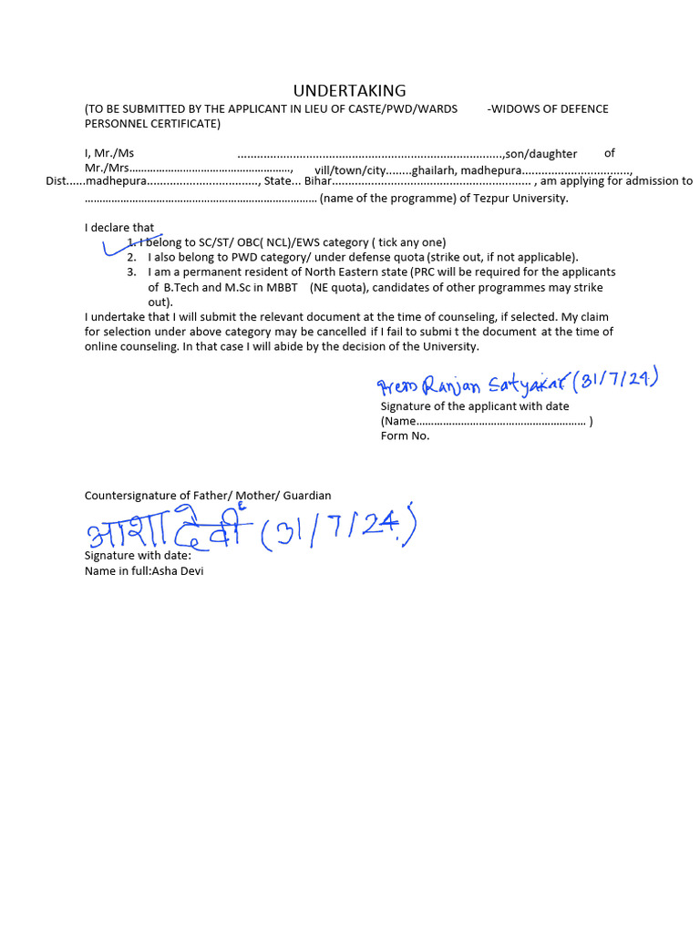 Undertaking - 240731 - 174354 (1) - 240731 - 175517 | PDF
