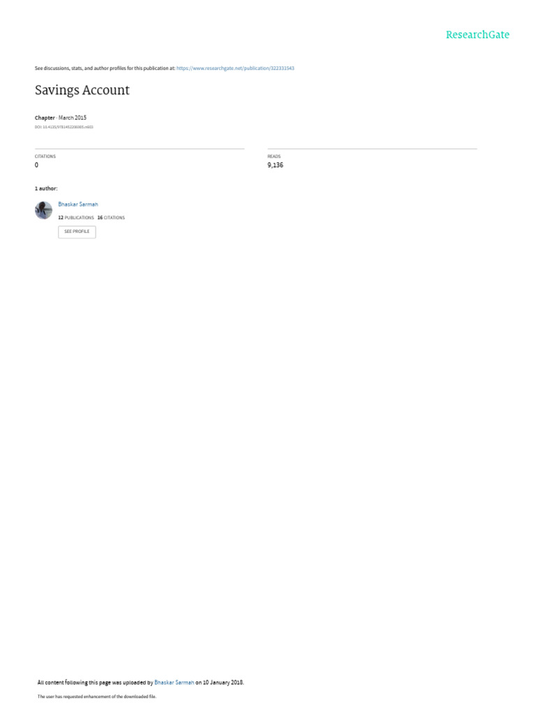 Savings Account | PDF | Wealth | Banks