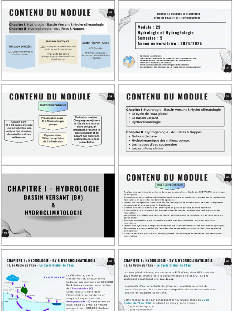 LST - GEE - M29 - Hydrologie & Hydrogéologie | PDF
