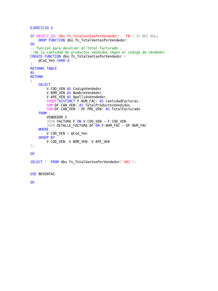 Ejercicio 3-4 SQL Server | PDF