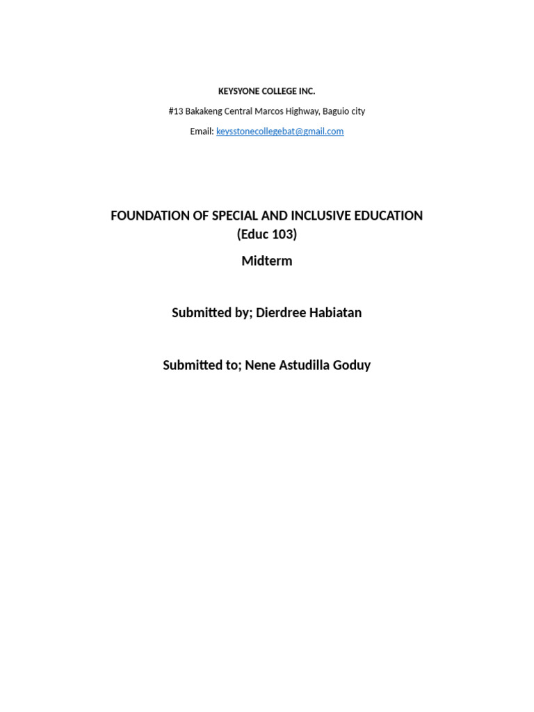 Special Education Overview and Support | PDF | Psychological Trauma ...