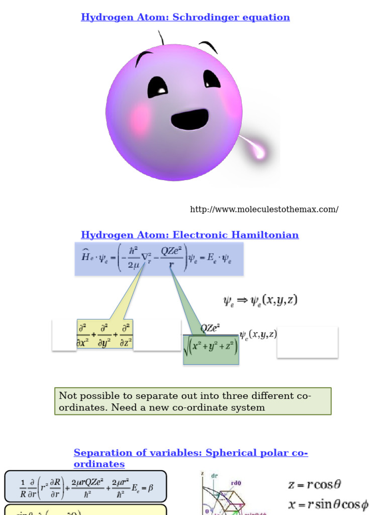 H Atom Wavefunctions Anindya Pdf Applied Mathematics Quantum