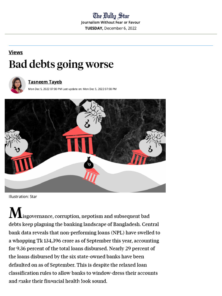 Bad Debts Going Worse - The Daily Star | PDF | Banks | International ...