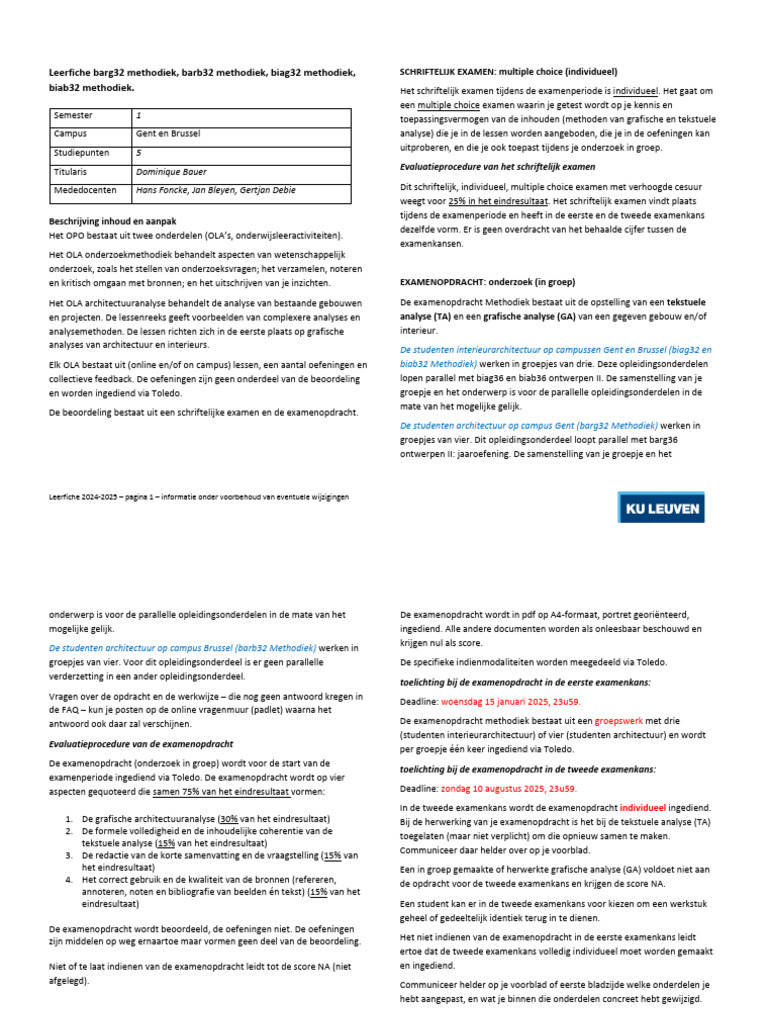 OPO32 Methodiek Leerfiche 2425 | PDF