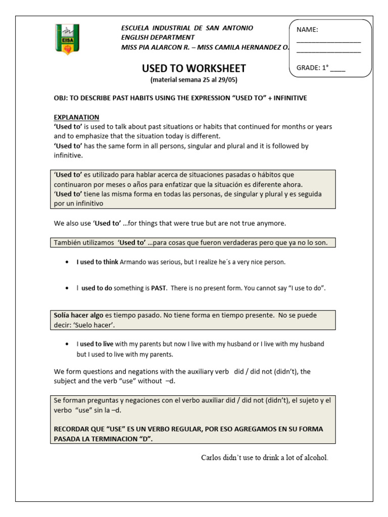 USED-TO-EXPLANATION | PDF | Language Families | Semantic Units