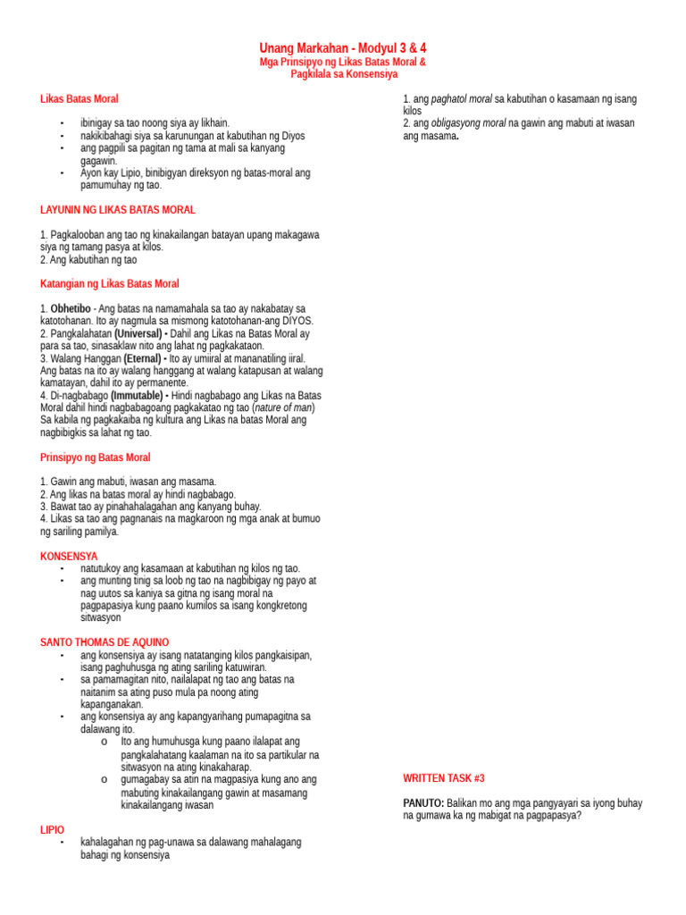 Esp 10 - Q1 Module 3 4 | PDF