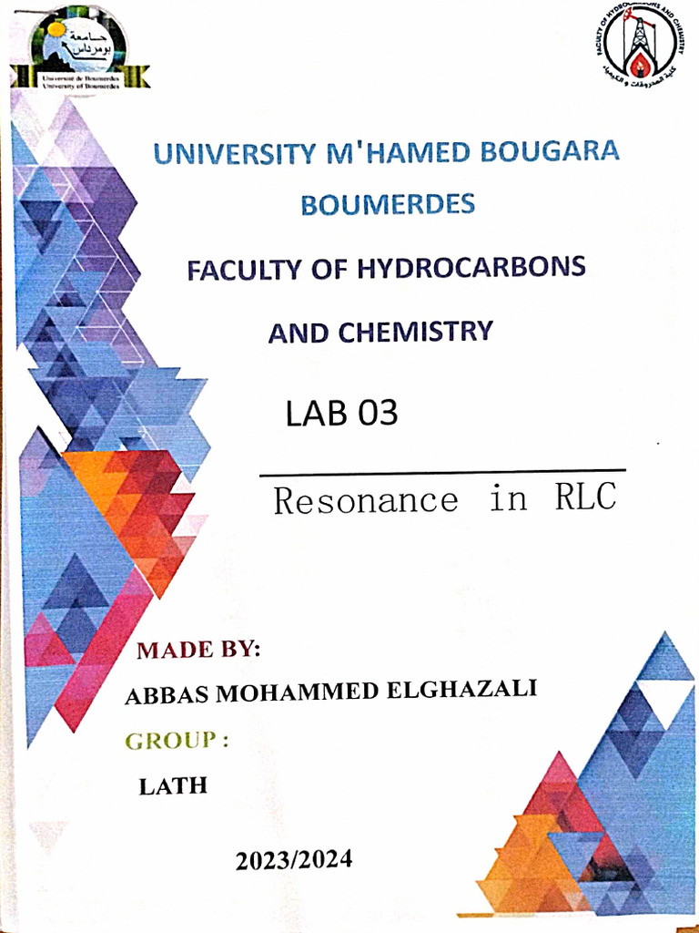 LAB 03 Resonance on RLC | PDF
