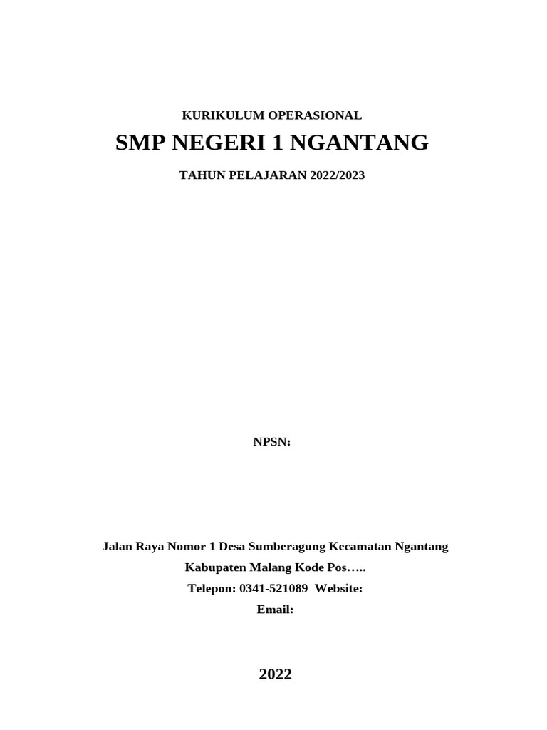 Contoh KOSP SMP | PDF