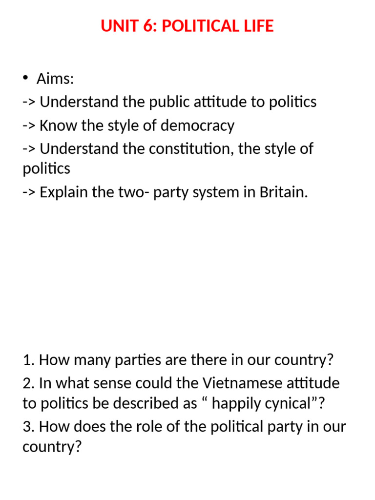 Understanding British Political Life | PDF | Democracy | Political ...