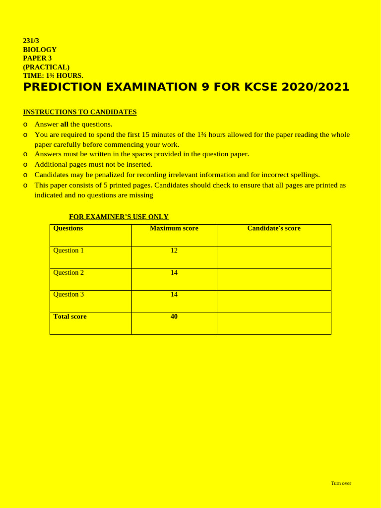 BIO PP3 | PDF | Biology