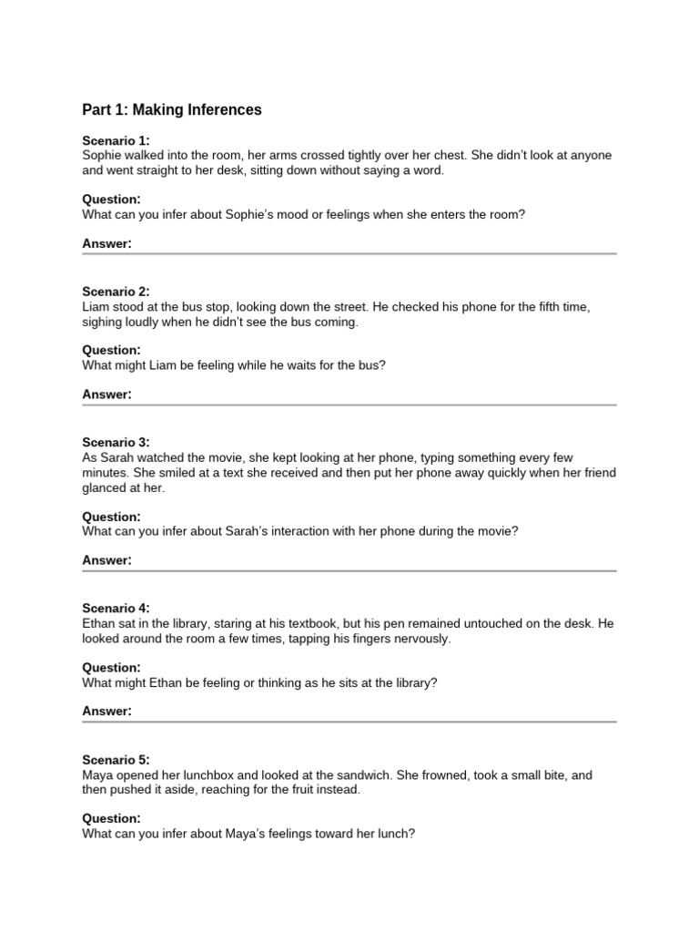Making Inferences and Drawing Conclusions | PDF