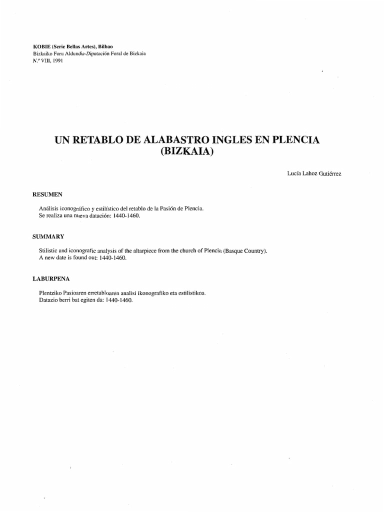 Un Retablo de Alabastro Ingles en Plenci | PDF | La resurrección de ...