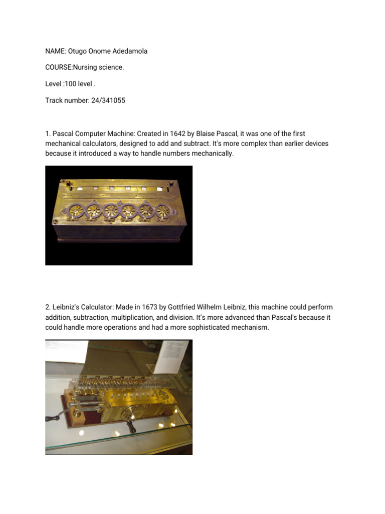 COS 101. Otugo Onome Adedamola | PDF