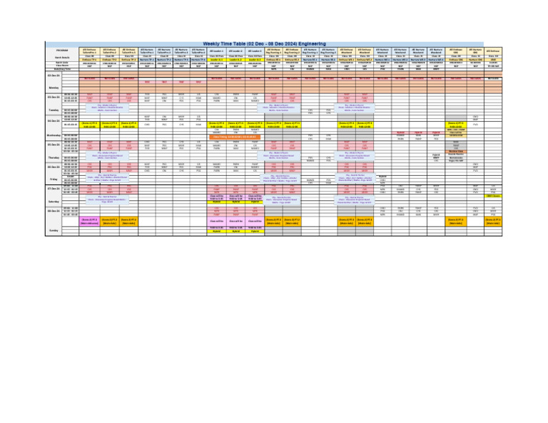 1 NSP Time Table JEE_021224-081224 | PDF | Ether | Organic Chemistry