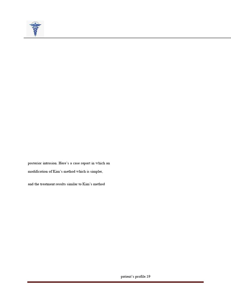 Modified Kims Method For Open Bite Correction | PDF | Orthodontics ...