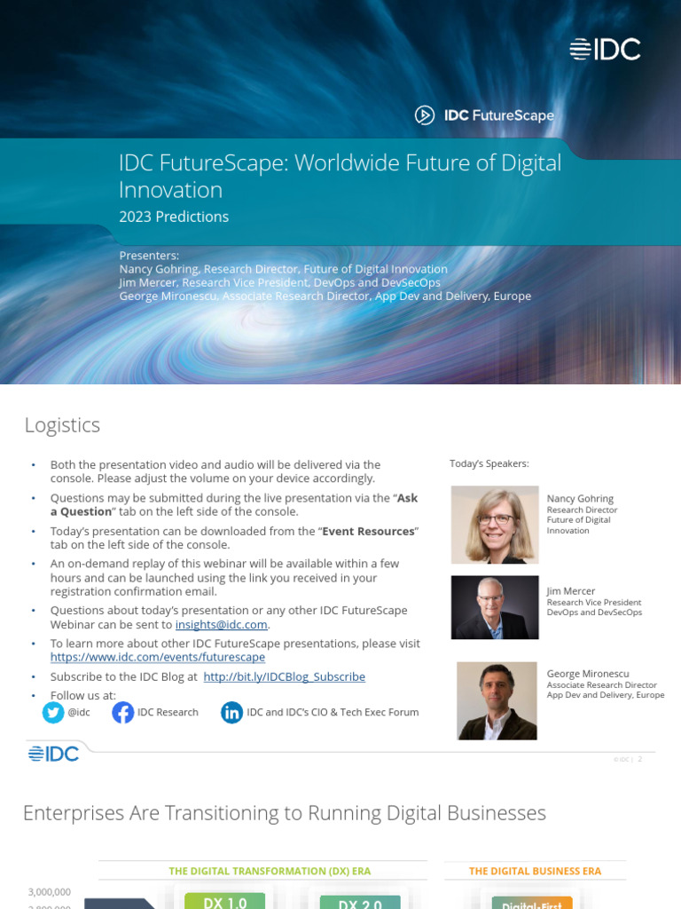08.IDC FutureScape Webinar Future of Digital Innovation 2023 Predictions FINAL v2 | PDF ...