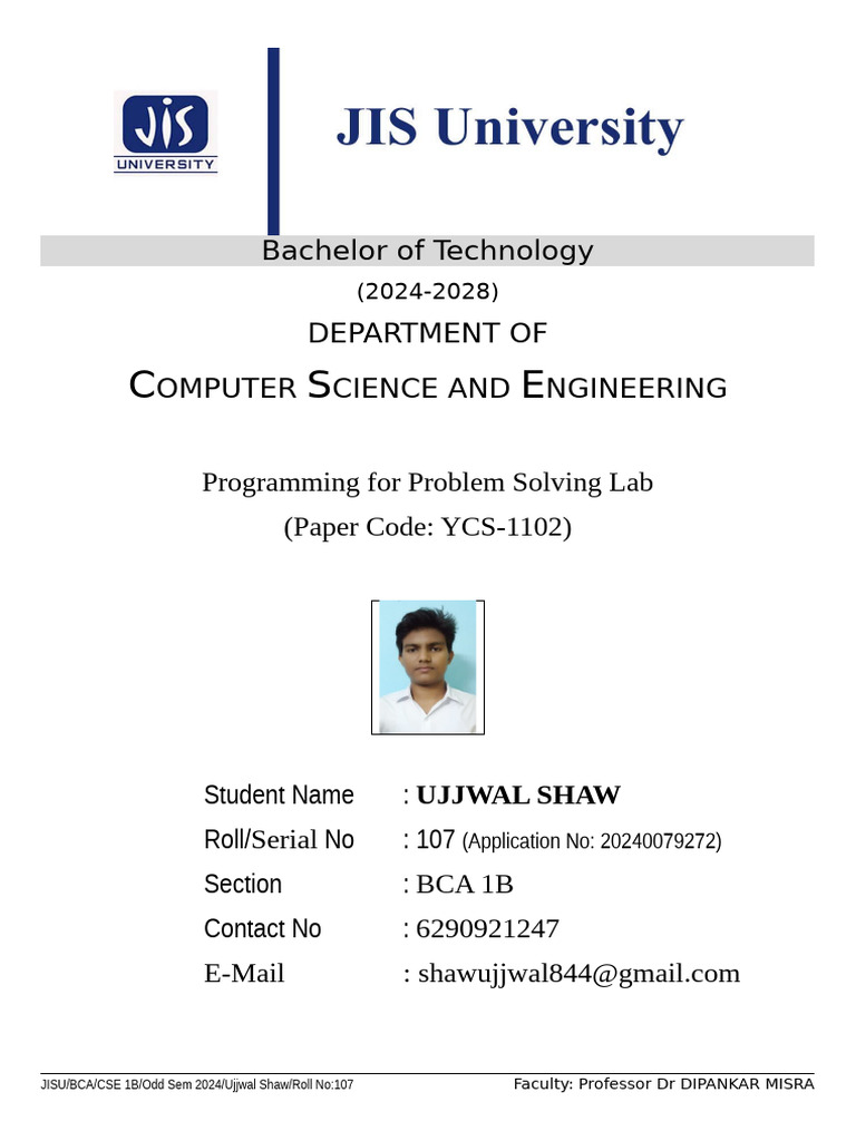 1.lab Report Format Front Page | PDF