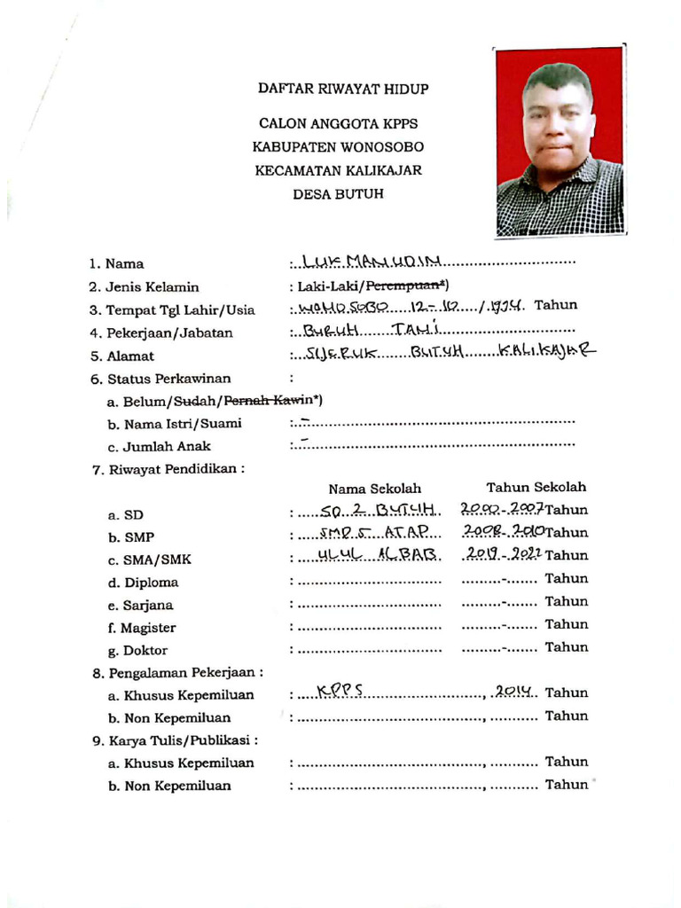 Biodata Lukman | PDF