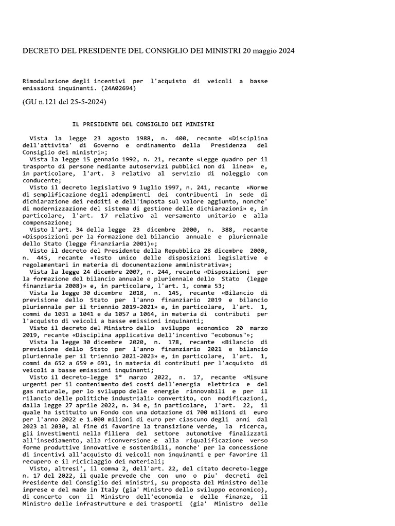 DPCM 20 MAGGIO 2024 GURI | PDF