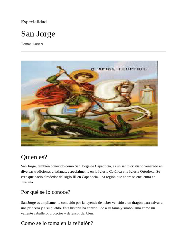 Documento (17) San Jorge | PDF | Continuar | Exploración