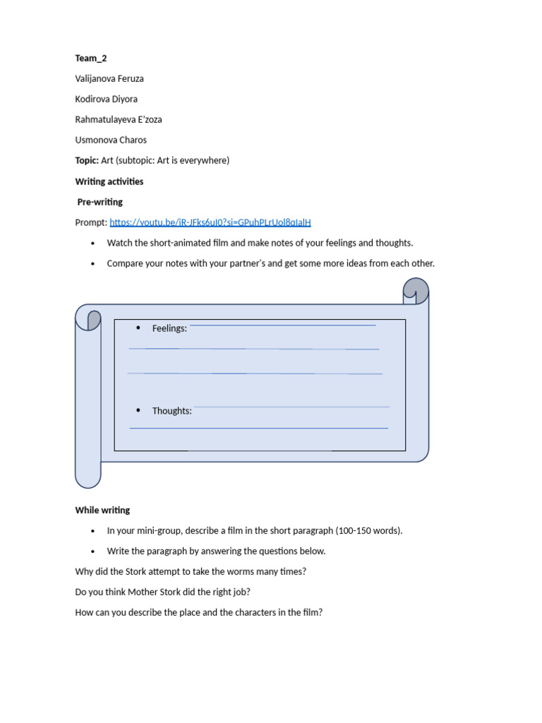 Team - 2. Writing | PDF