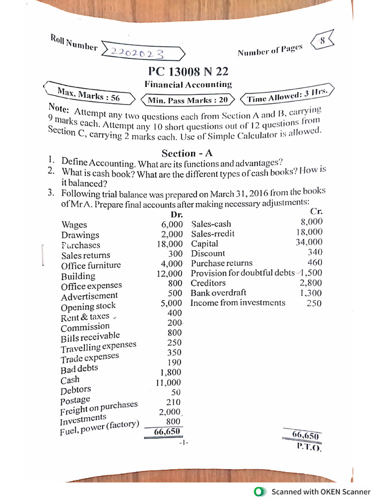 Previous Question Paper 2022 | PDF