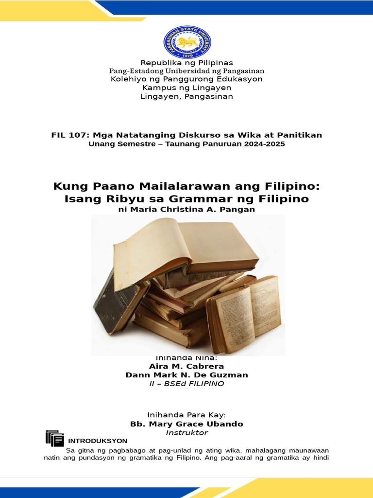 Gramar NG Filipino | PDF