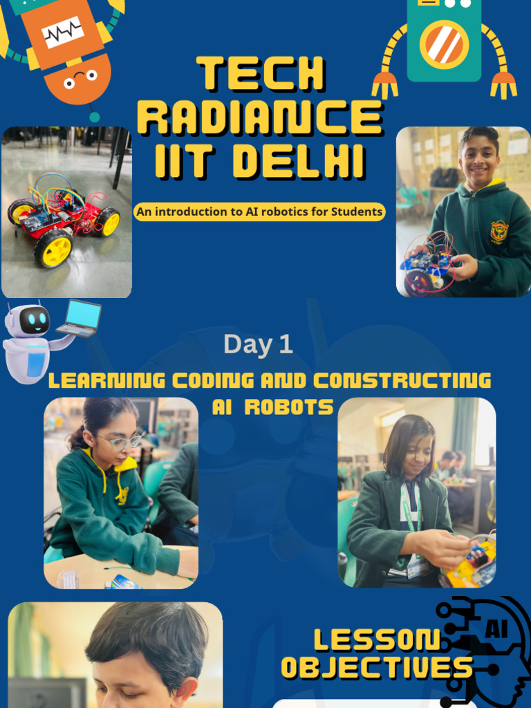Techradiance Iit Delhi Workshop Glimpses | PDF | Robotics | Intelligence (AI) & Semantics