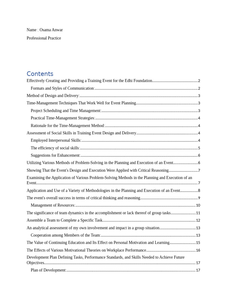 Professional Practice Assignment | PDF | Motivational | Motivation