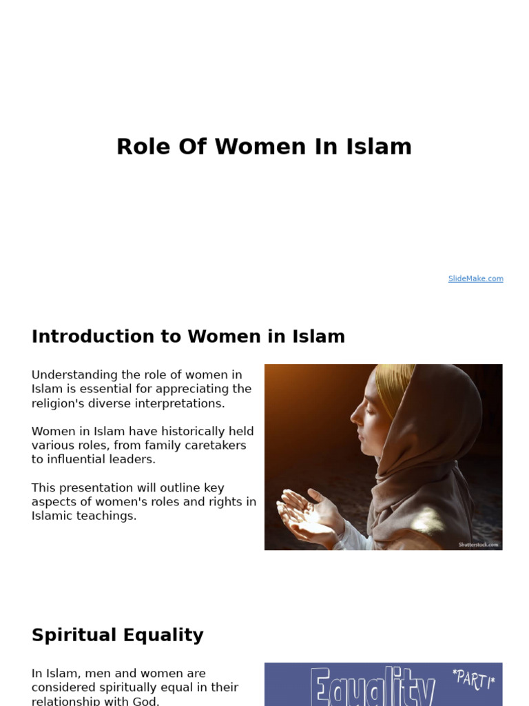 Women's Roles and Rights in Islam | PDF