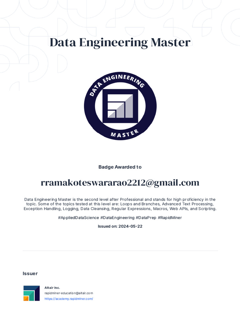 2024 05 22 Data Engineering Master | PDF