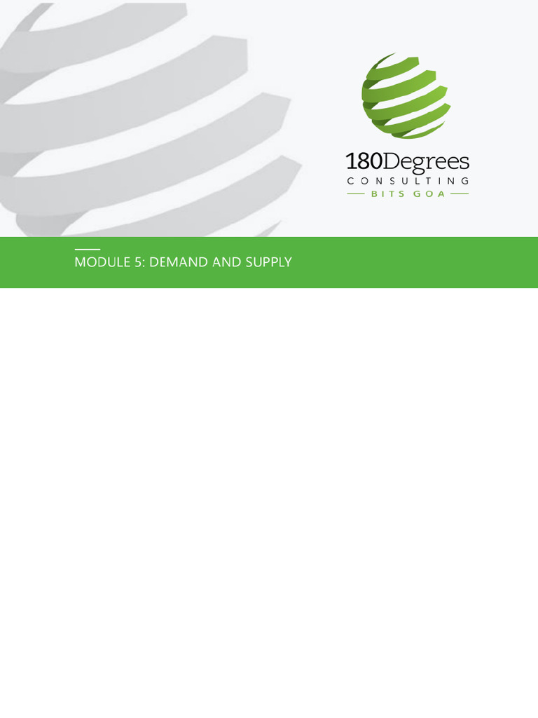 Module 5 - Demand and Supply | PDF