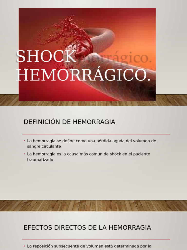 Shock Hemorrágico | PDF