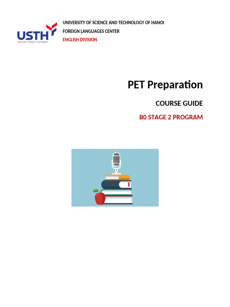 24-25 B0S2 PET Preparation Syllabus 60h | PDF | Vocabulary | Information