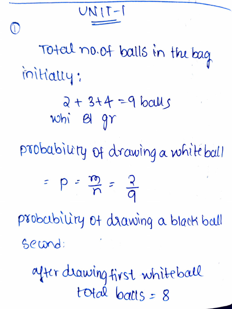 Probability Calculations for Ball Draws | PDF
