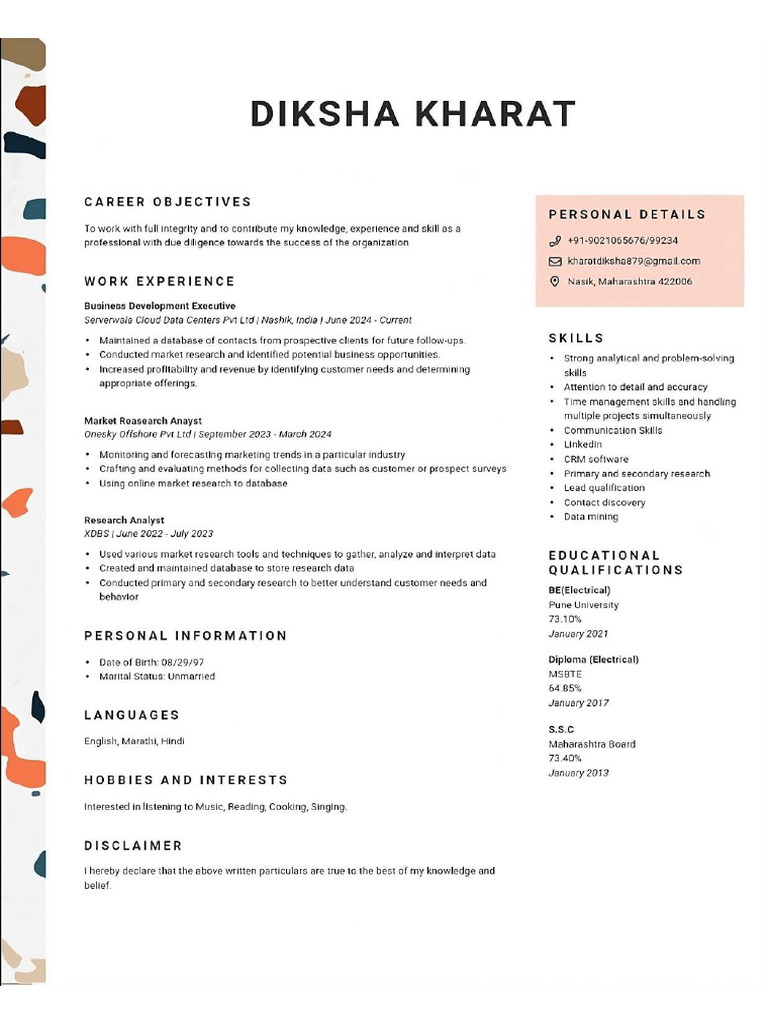 Data Research Analyst (Diksha Kharat) | PDF