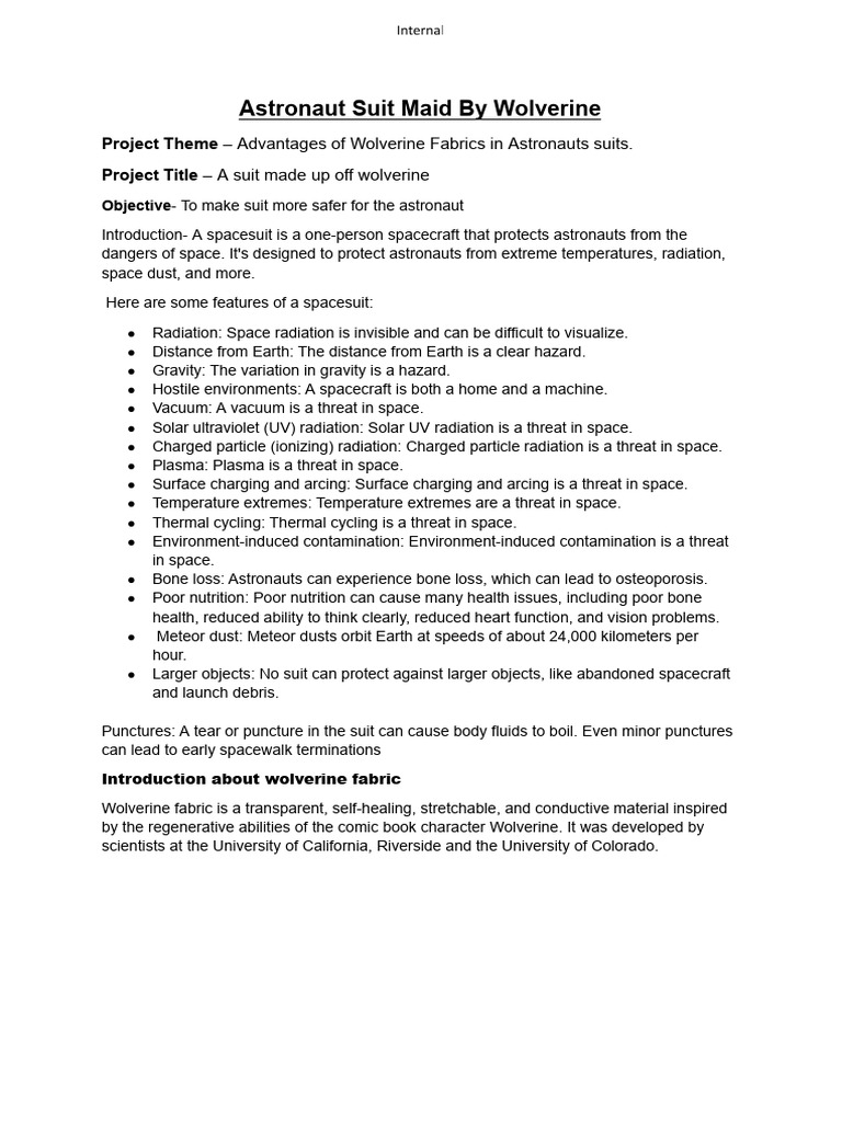 inspire Project.docx | PDF | Outer Space | Nanotechnology