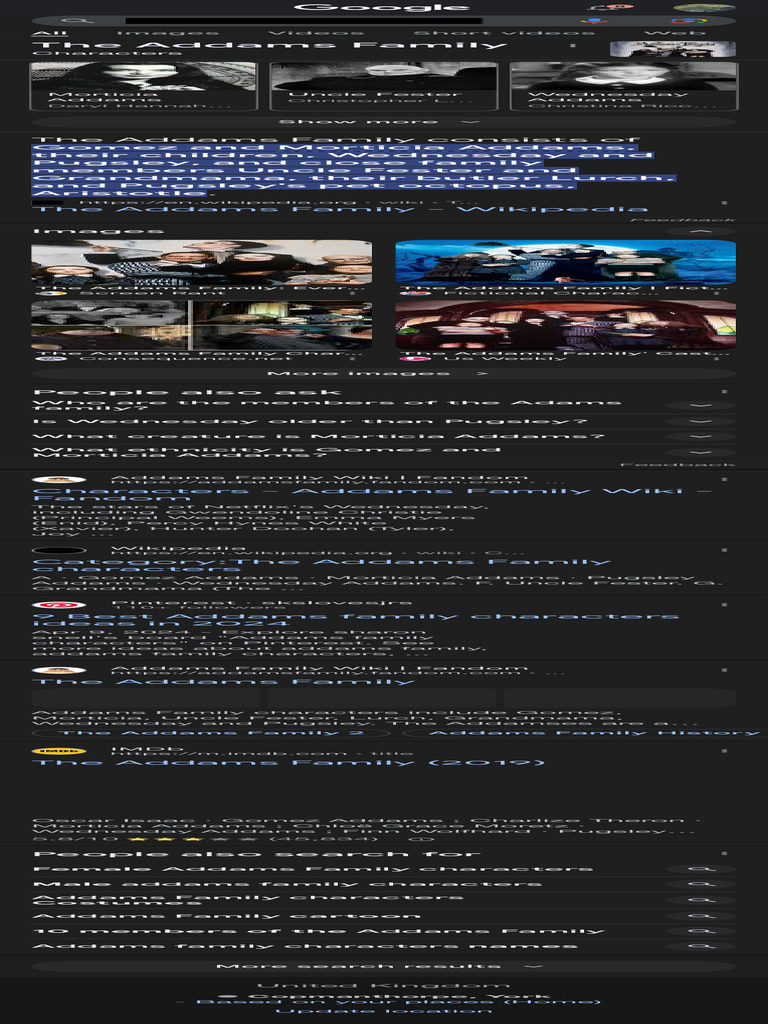 Adams Fanily Characteds - Google Search | PDF | Fictional Families