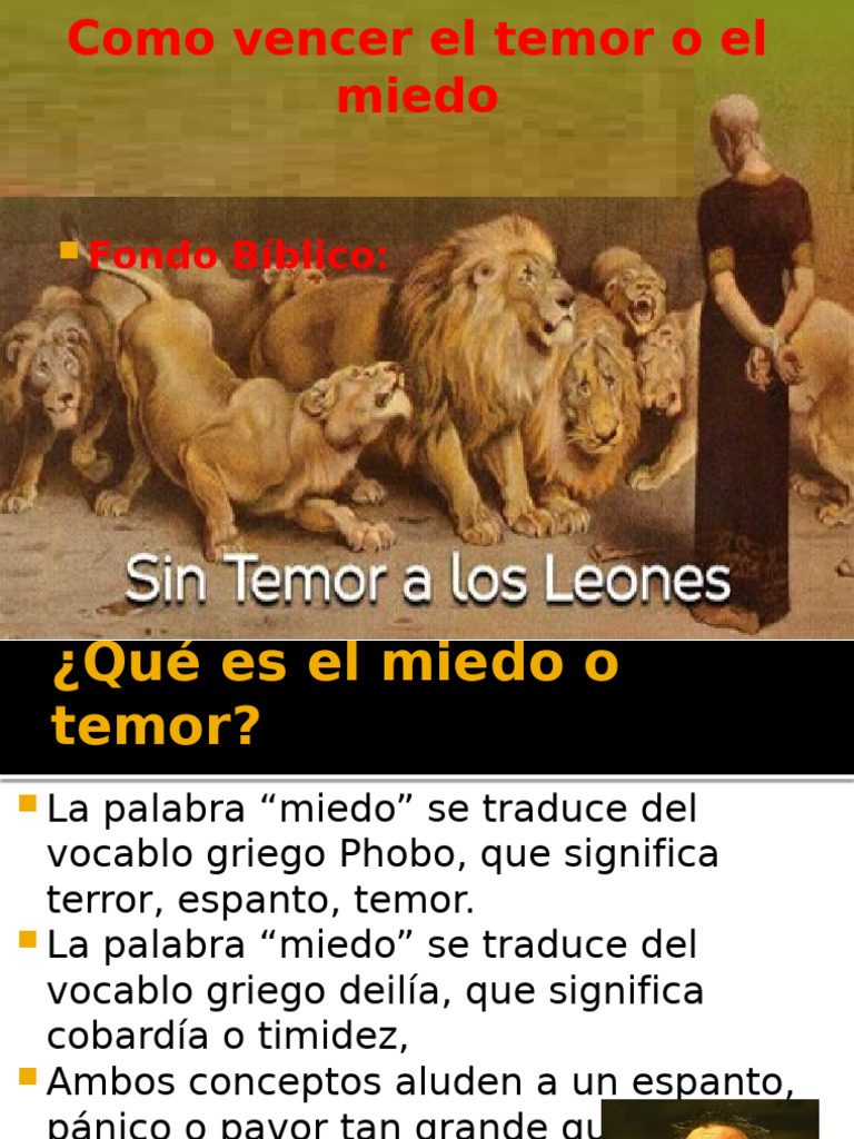 Como Vencer El Temor o El Miedo | PDF | Temor | Las emociones