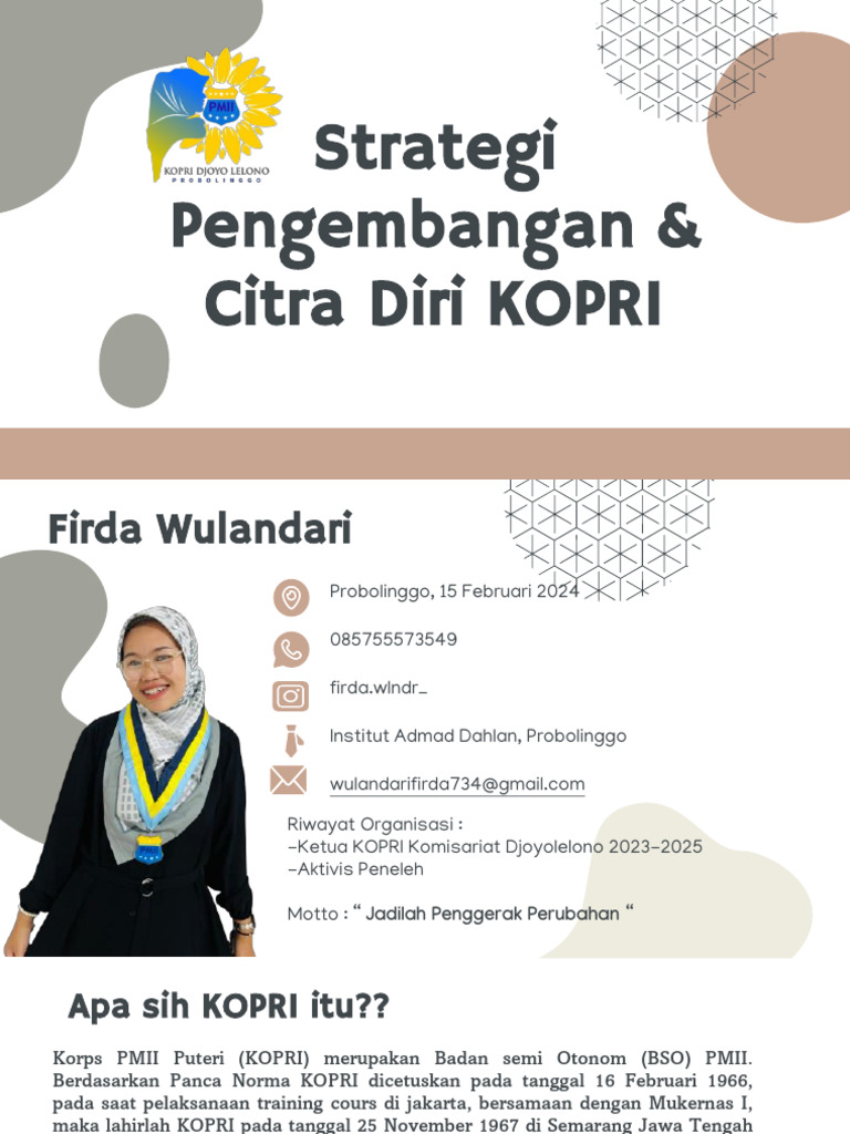 Strategi Pengembangan Citra Diri Kopri | PDF