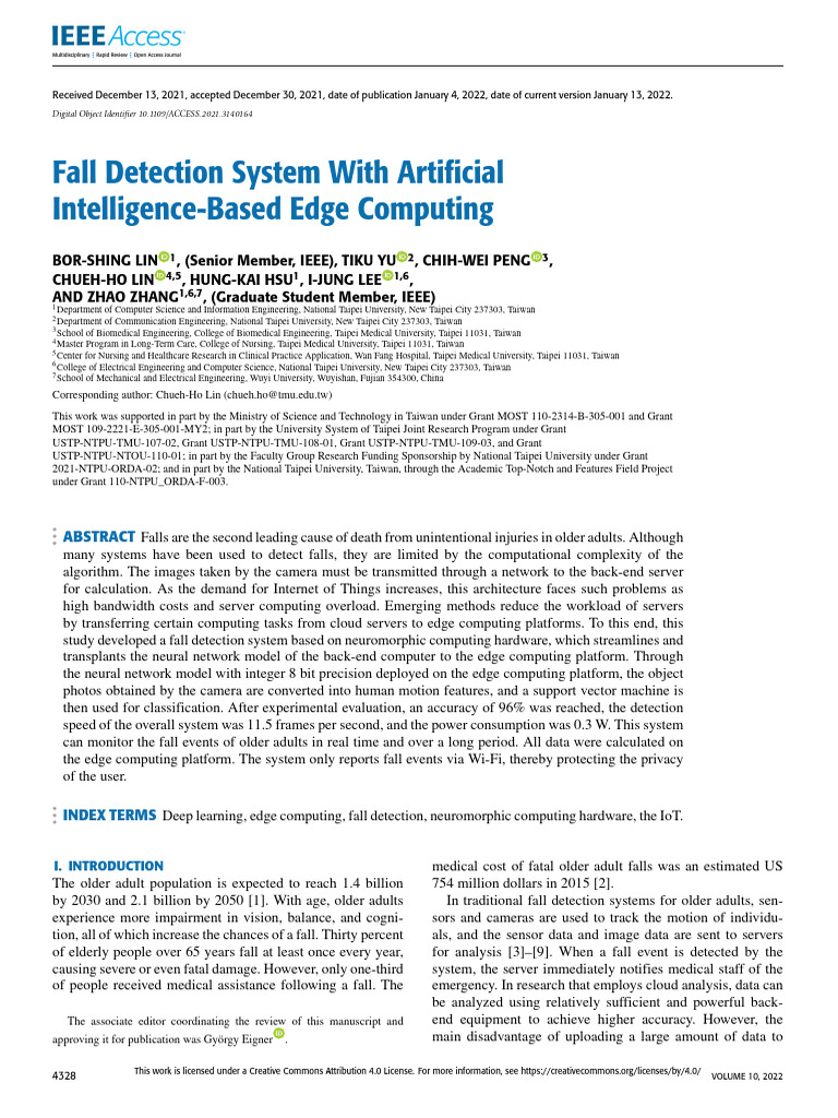 Fall Detection System With Artificial Intelligence-Based Edge Computing | PDF | Artificial ...