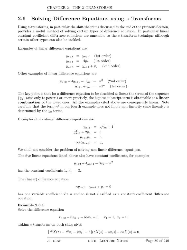 Notes 3 | PDF | Recurrence Relation | Nonlinear System