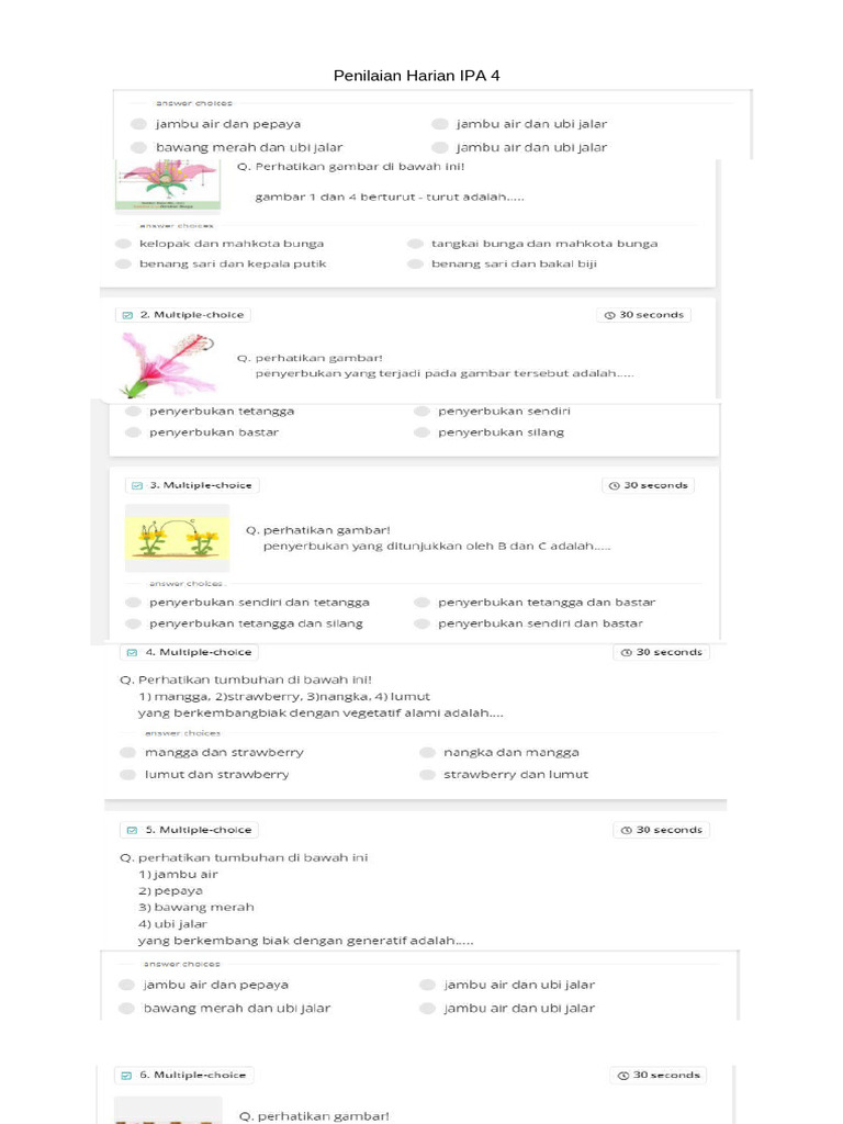 IPA Kls 4 Materi (Perkembangbiakan Tumbuhan) | PDF