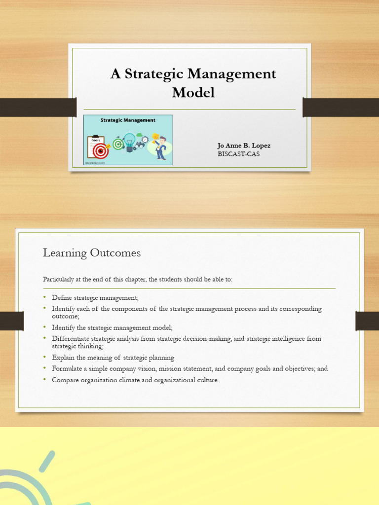 A Strategic Management Model_1 | PDF