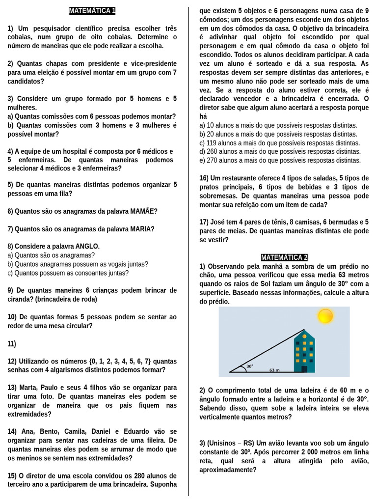 Matemática 2TRI Resgate | PDF | Triângulo