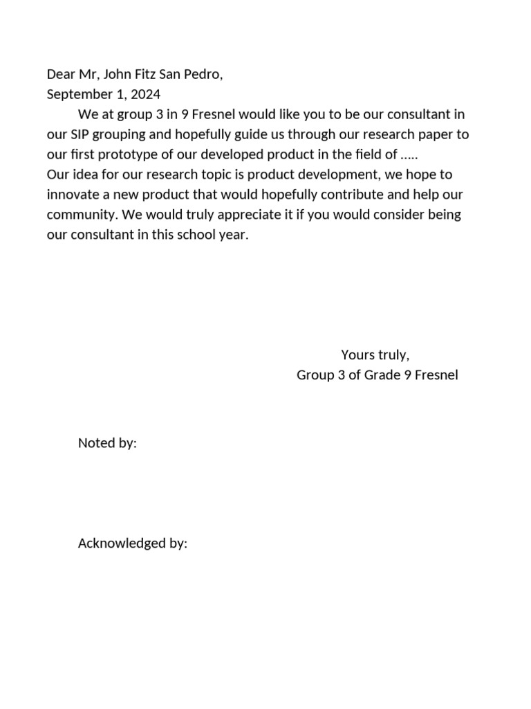 Sip Letter of Intent | PDF