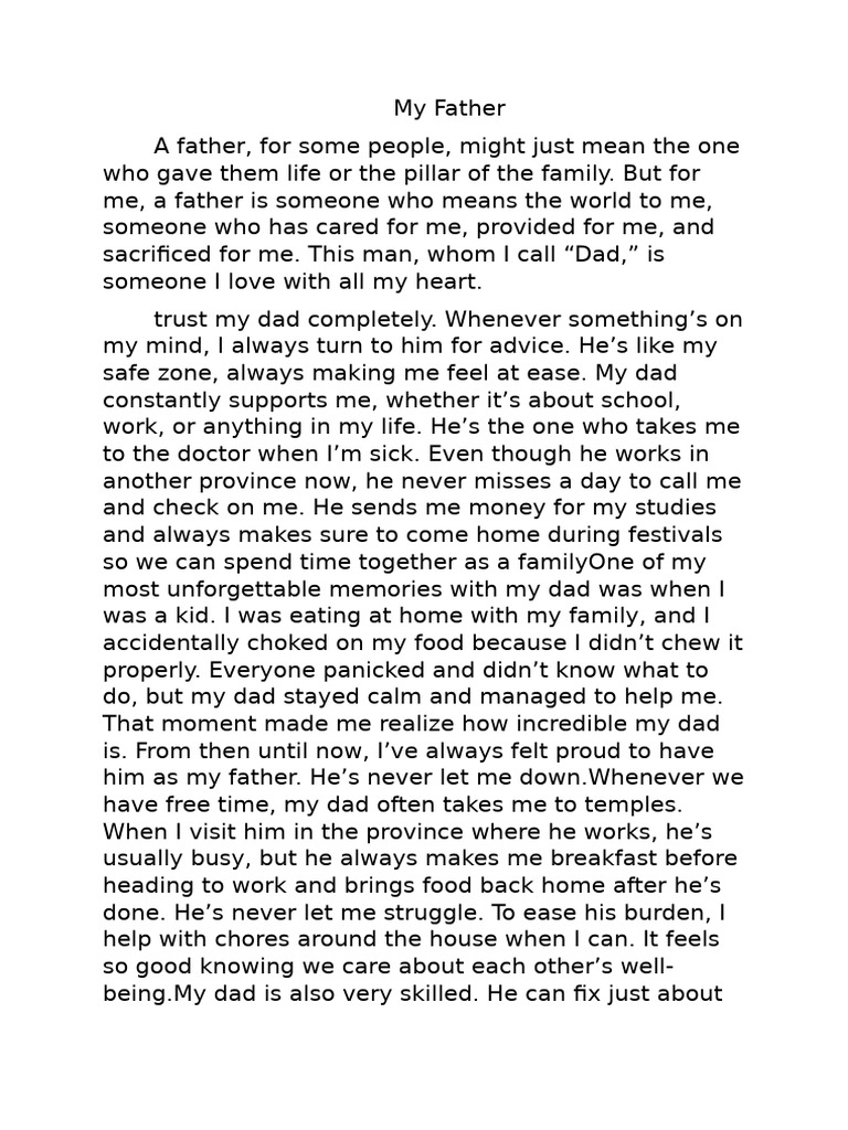 My Father: A Tribute to Dad | PDF